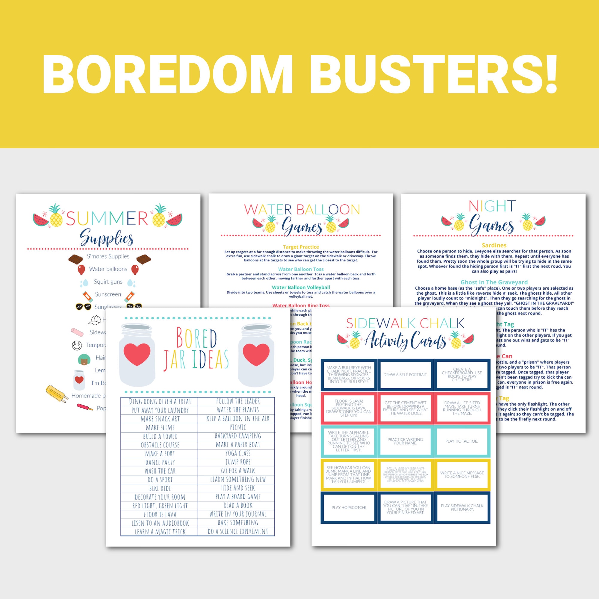 Summer Activity Planner, Activity Planner for Kids, Summer Planner ...