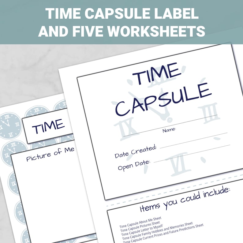 Family Time Capsule Printable, Time Capsule Activity, Digital Download ...