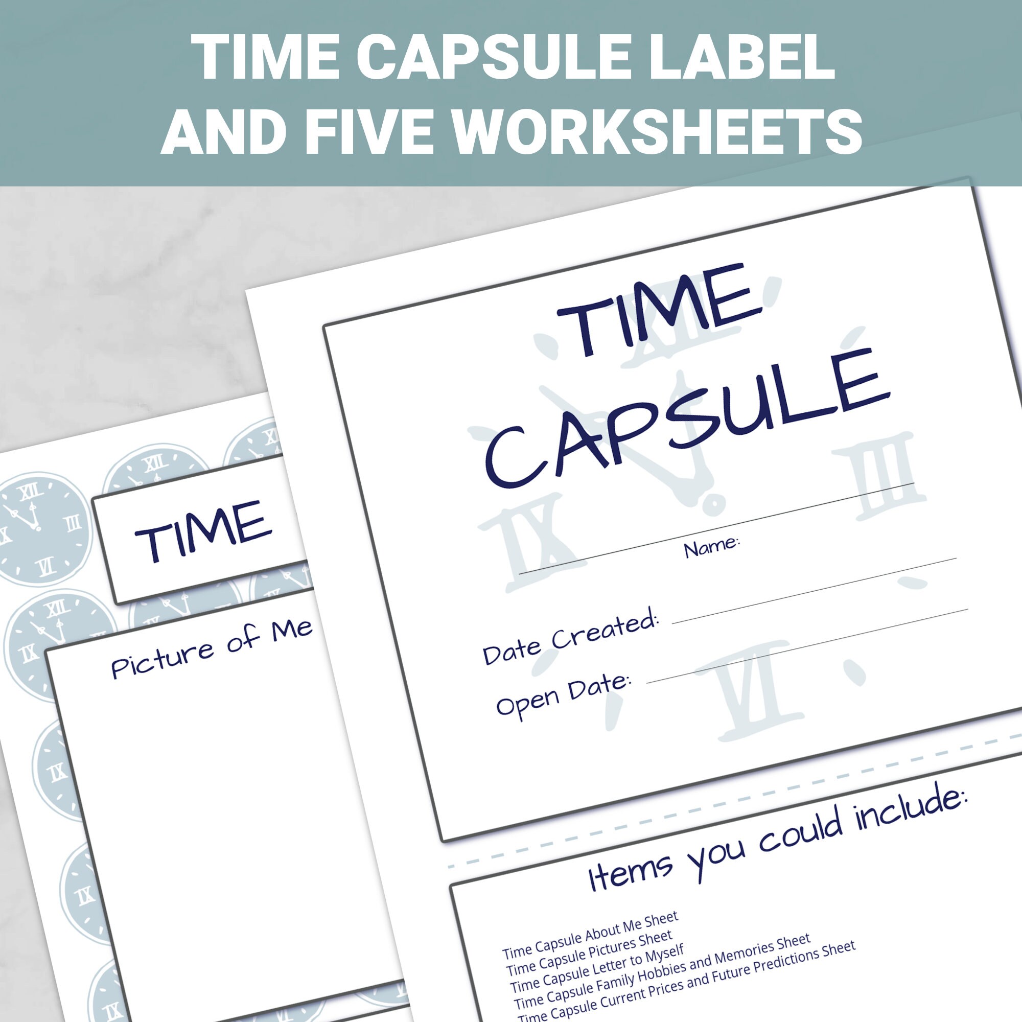Family Time Capsule Printable, Time Capsule Activity, Digital Download ...