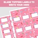 Ice Cream Bar Sign and Topping Labels, Ice Cream Bar Sprinkles, Pink ...