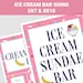 Ice Cream Bar Sign and Topping Labels, Ice Cream Bar Sprinkles, Pink ...