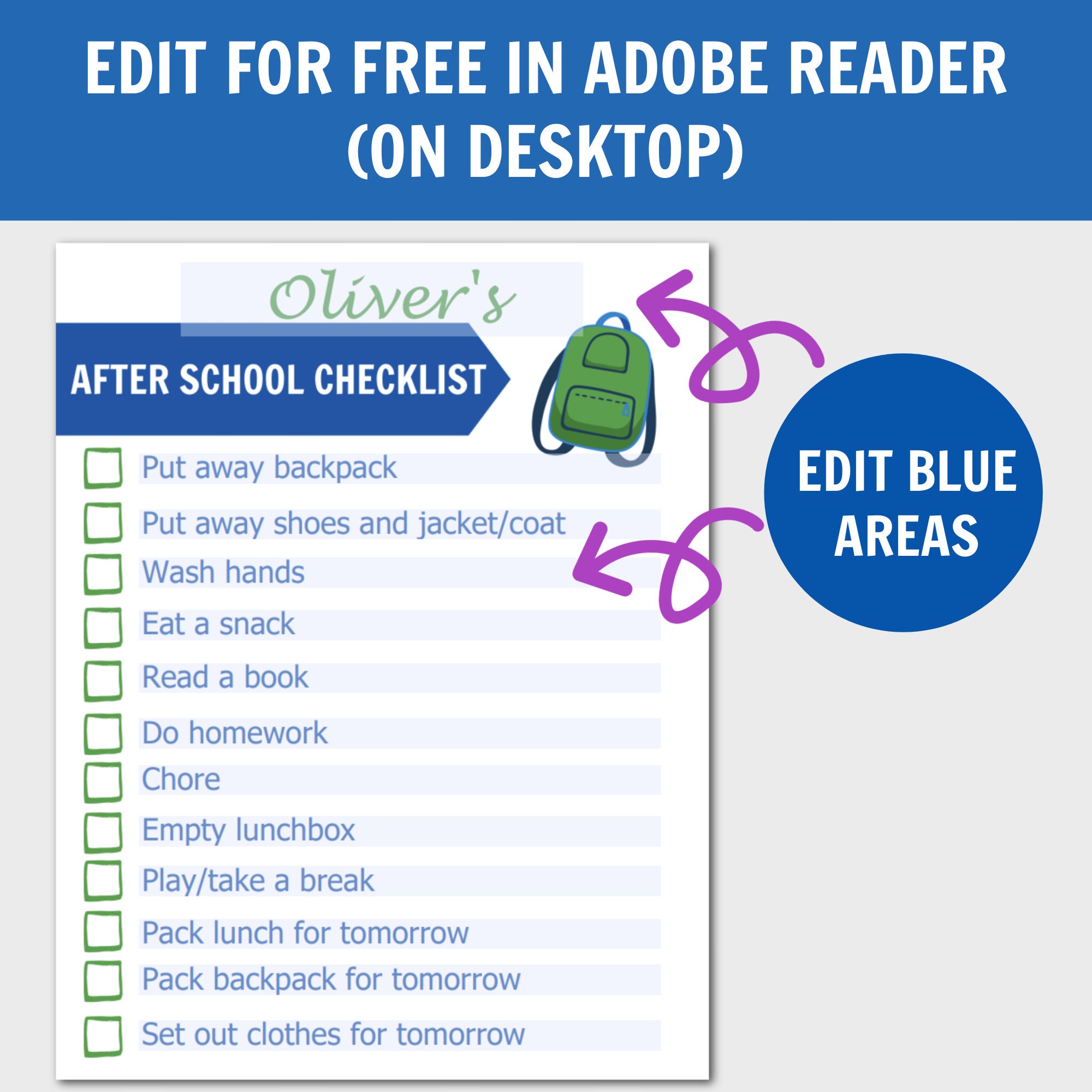 Kids After School Checklist, Kids Routine Charts, After School, Chore ...