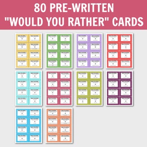Would You Rather Game for Kids and Teens, Conversation Starters, Would ...