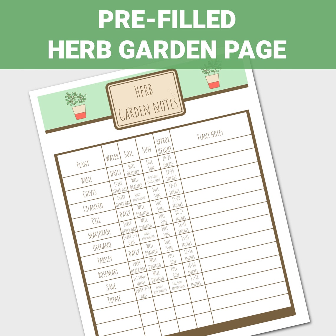 Garden Planner and Tracker, Garden Notes, Garden Planner for Kids ...