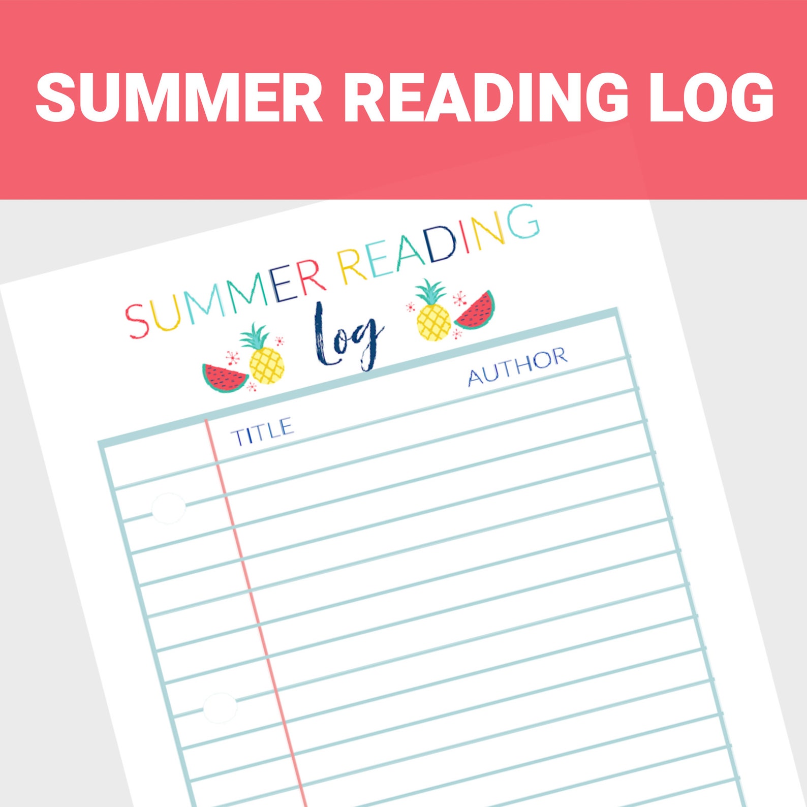 SUMMER READING CHALLENGE Reading Log Reading Tracker - Etsy