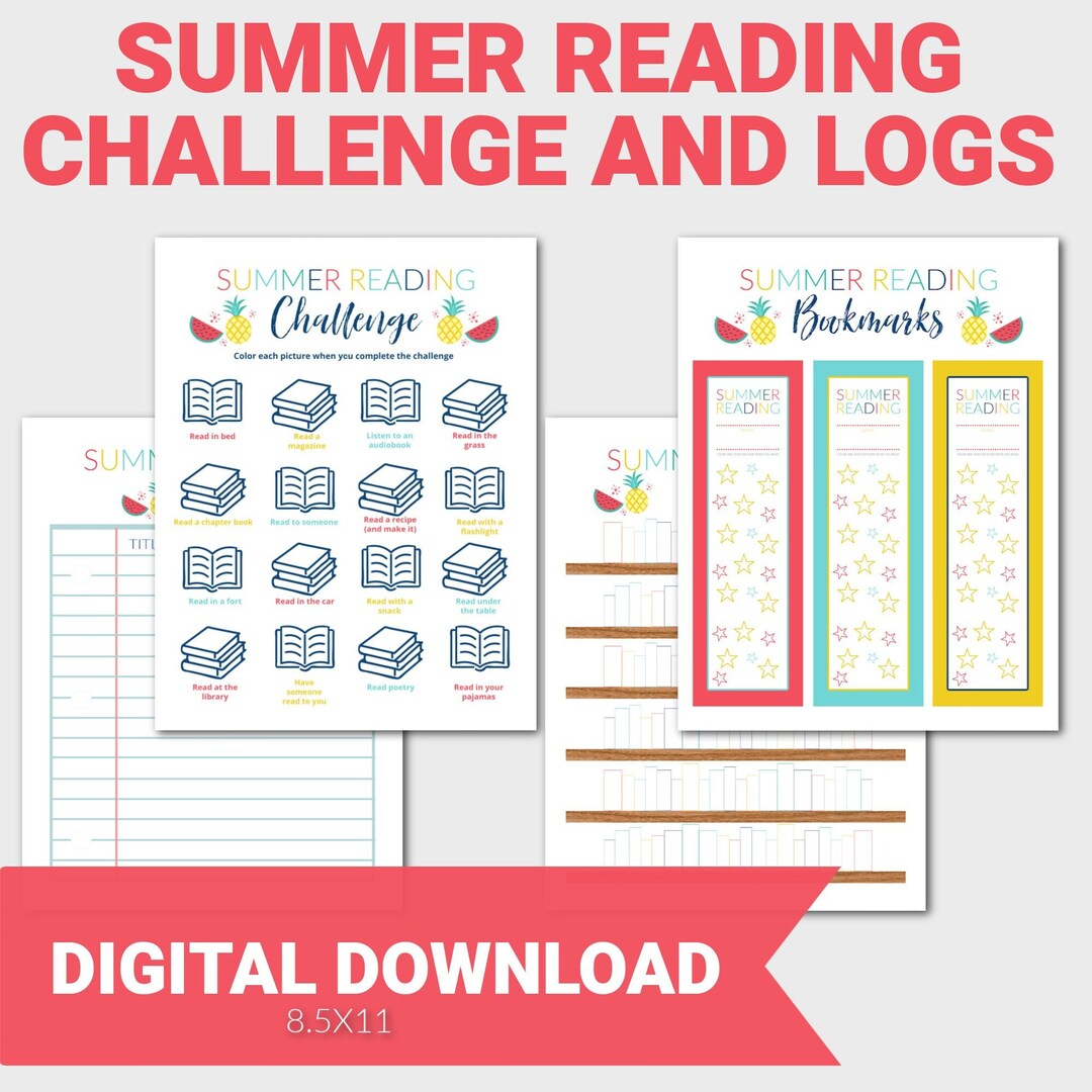 SUMMER READING CHALLENGE, Reading Log, Reading Tracker, Reading Log ...