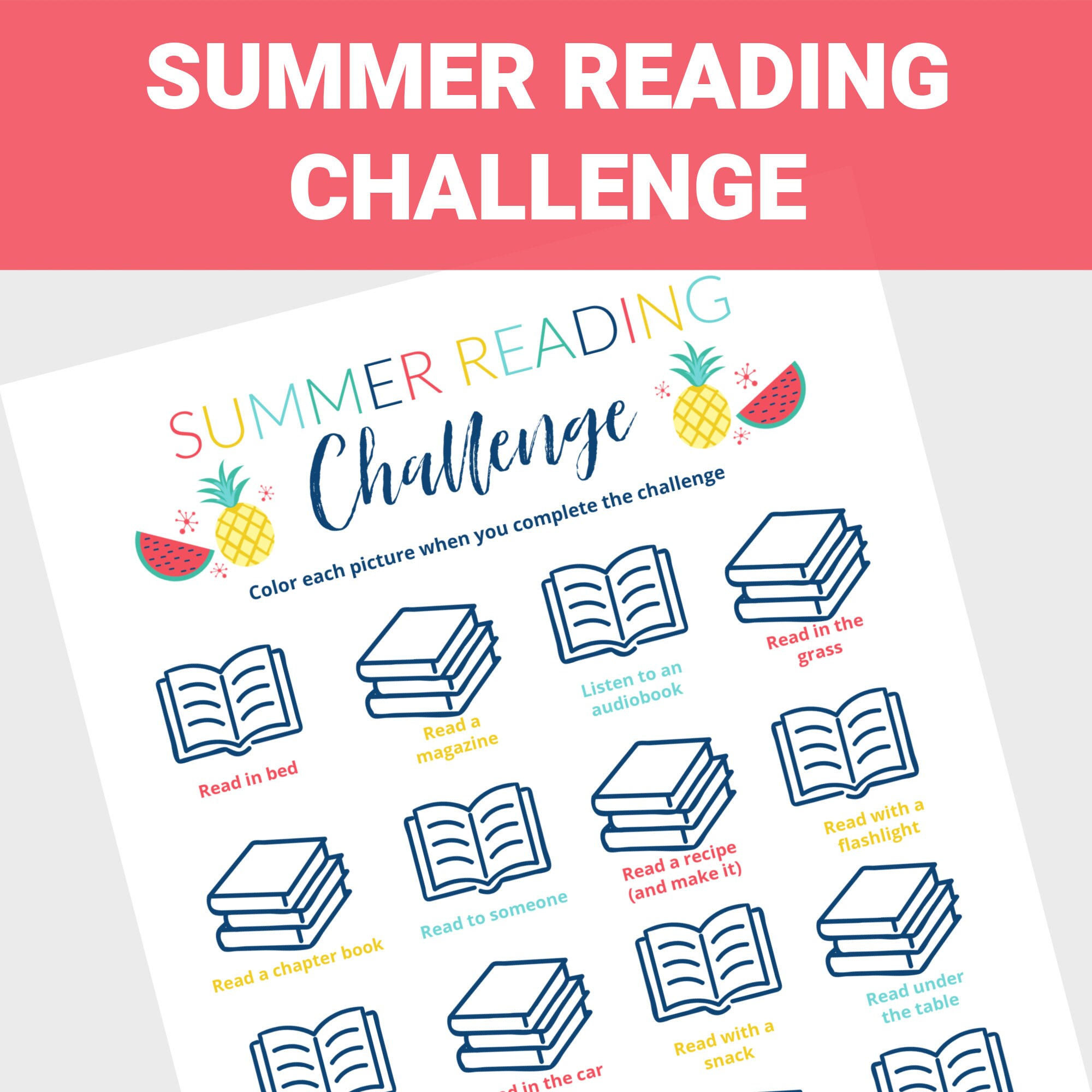 SUMMER READING CHALLENGE, Reading Log, Reading Tracker, Reading Log ...