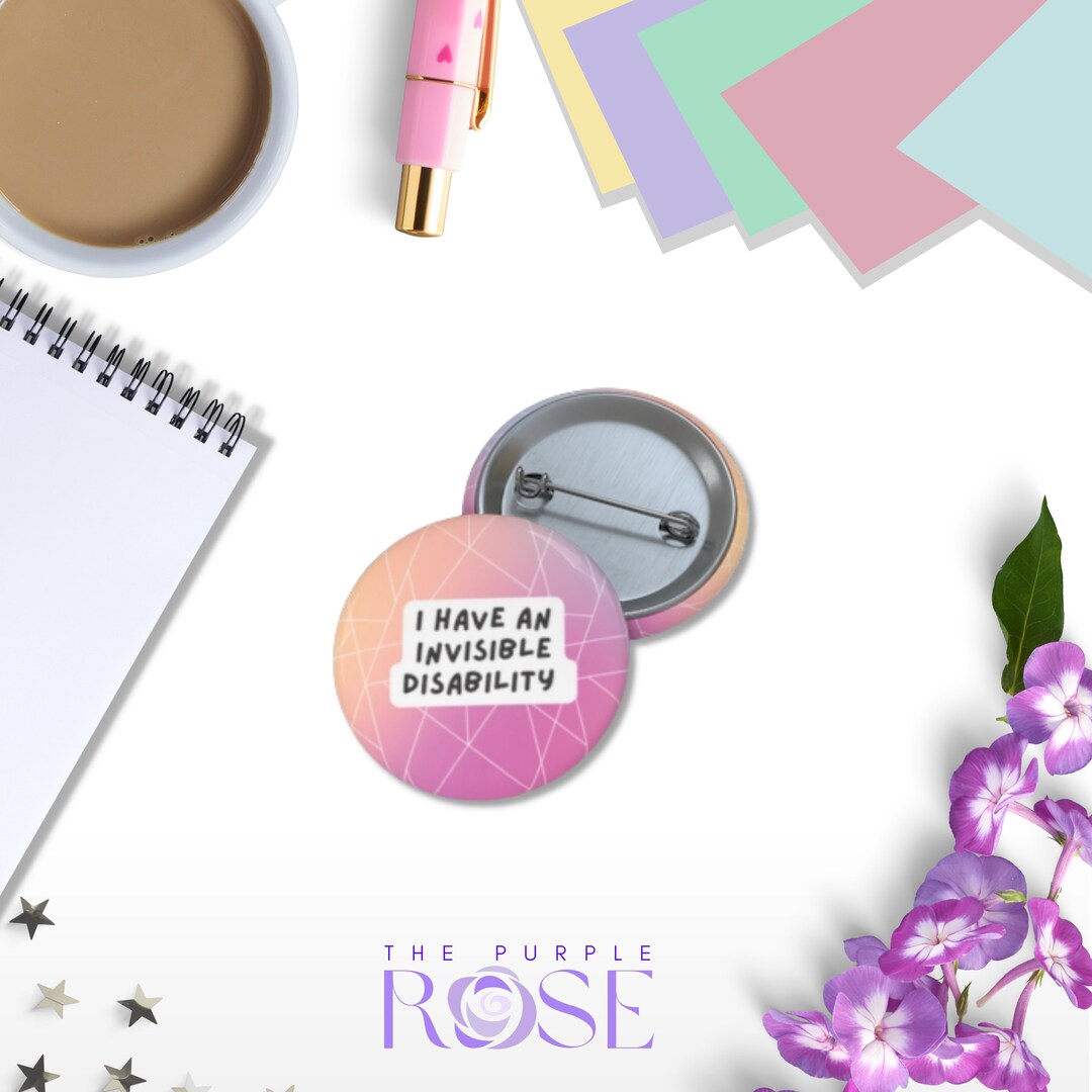 Invisible / Hidden Disabilities Badge Pin Buttons - Etsy Australia