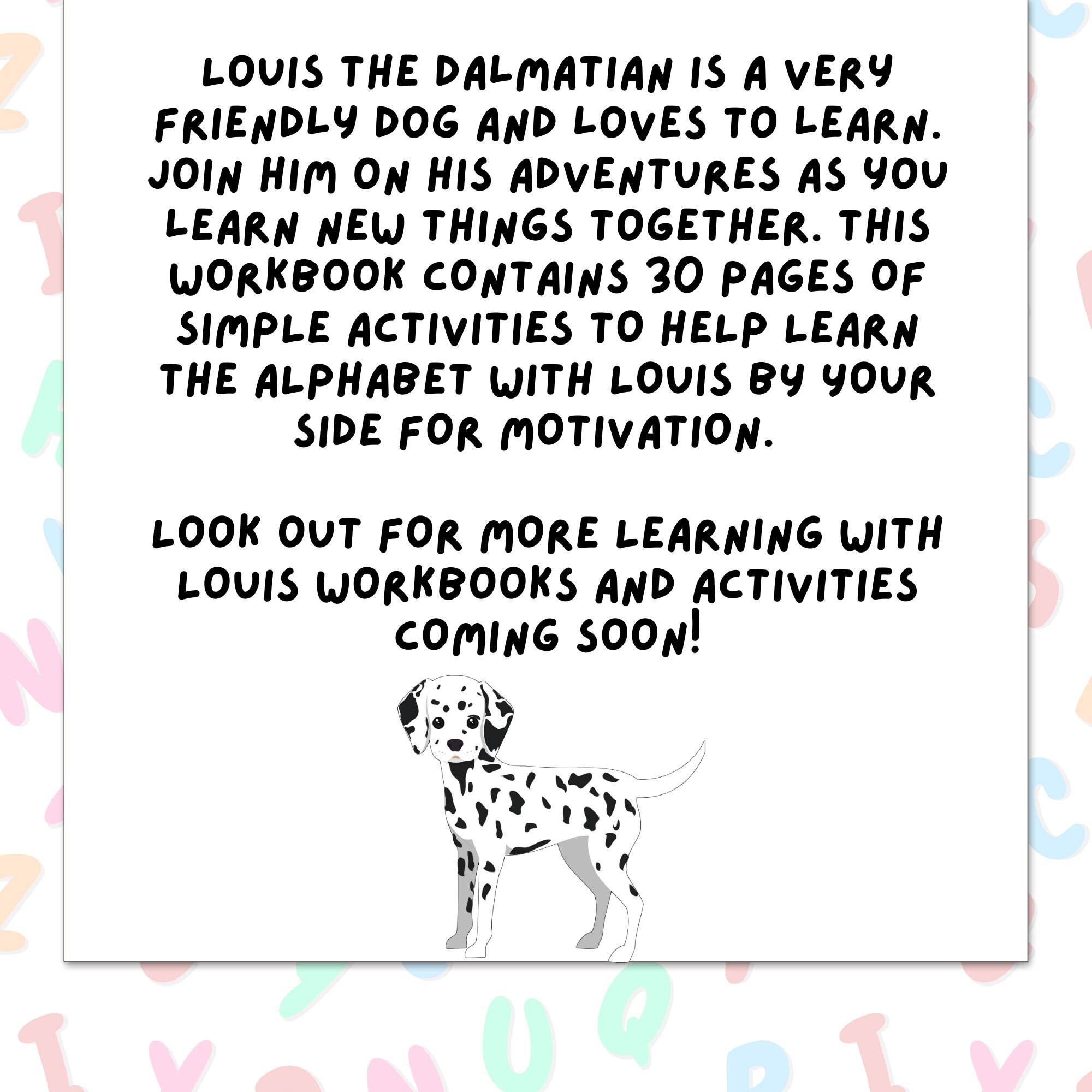 Learning With Louis Let's Learn Letters Workbook 1 Drawing ...