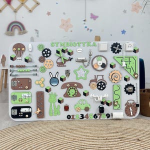 Fine Motor Board, Large Sensory Busy Board, Educational Fidget Toy ...