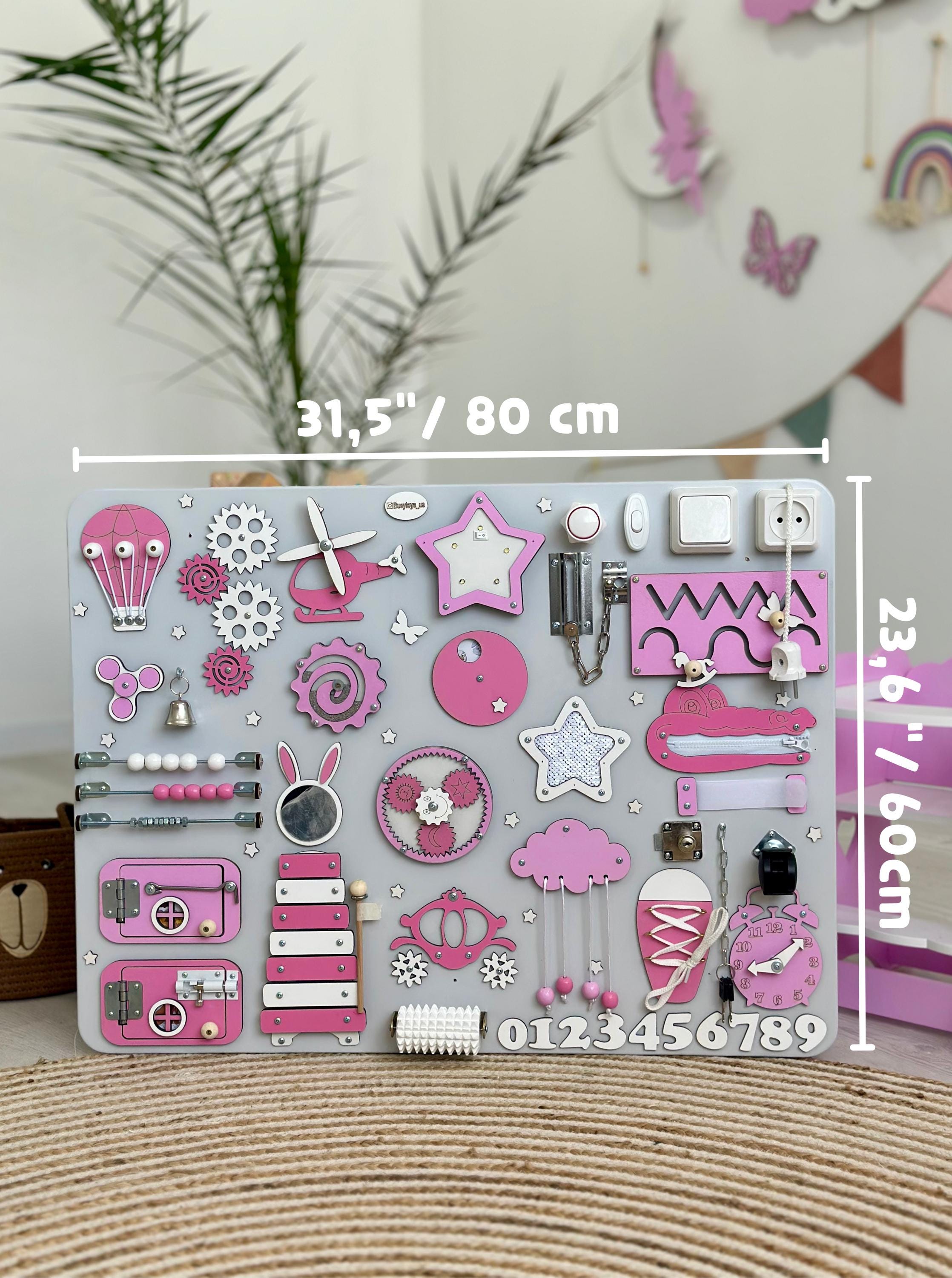 Wooden Fine Motor Board, Montessori Busy Board, Child Activity Board ...