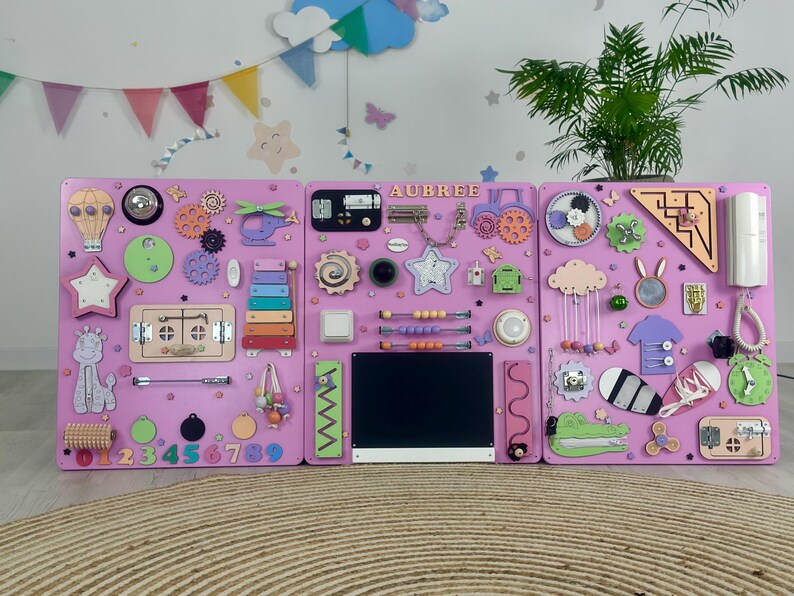 Busy Board Toddler, Montessori Sensory Play, Custom Activity Game ...