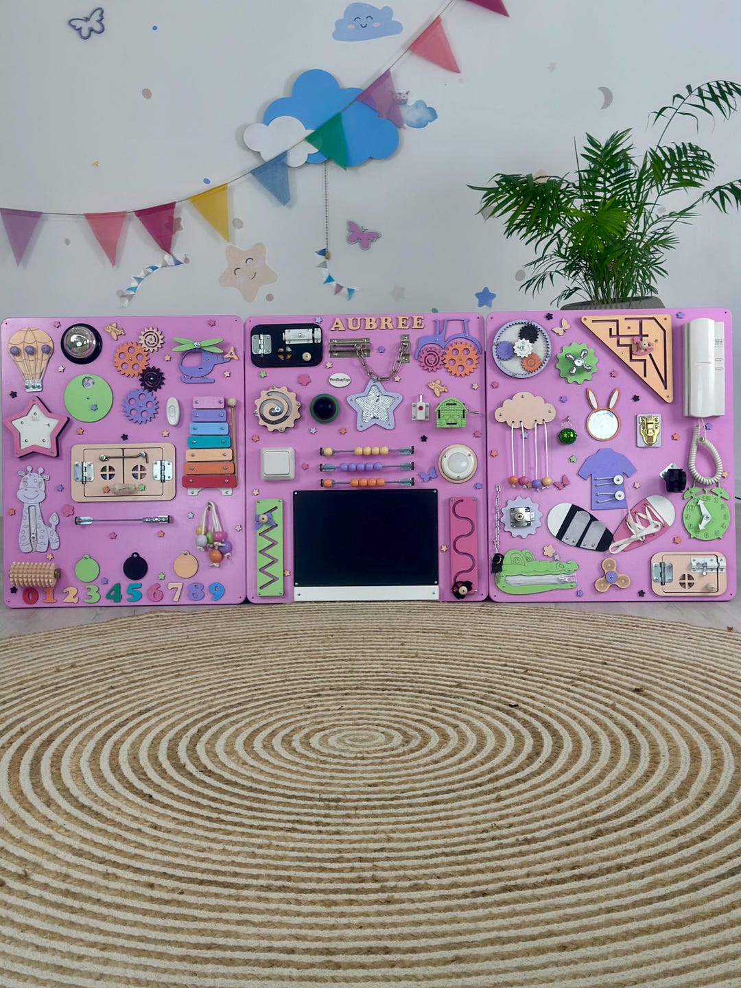 Busy Board Toddler, Montessori Sensory Play, Custom Activity Game ...