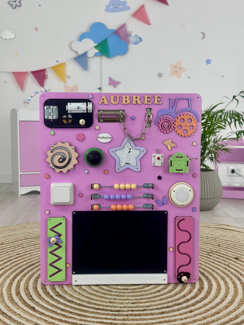 Busy Board Toddler, Montessori Sensory Play, Custom Activity Game ...