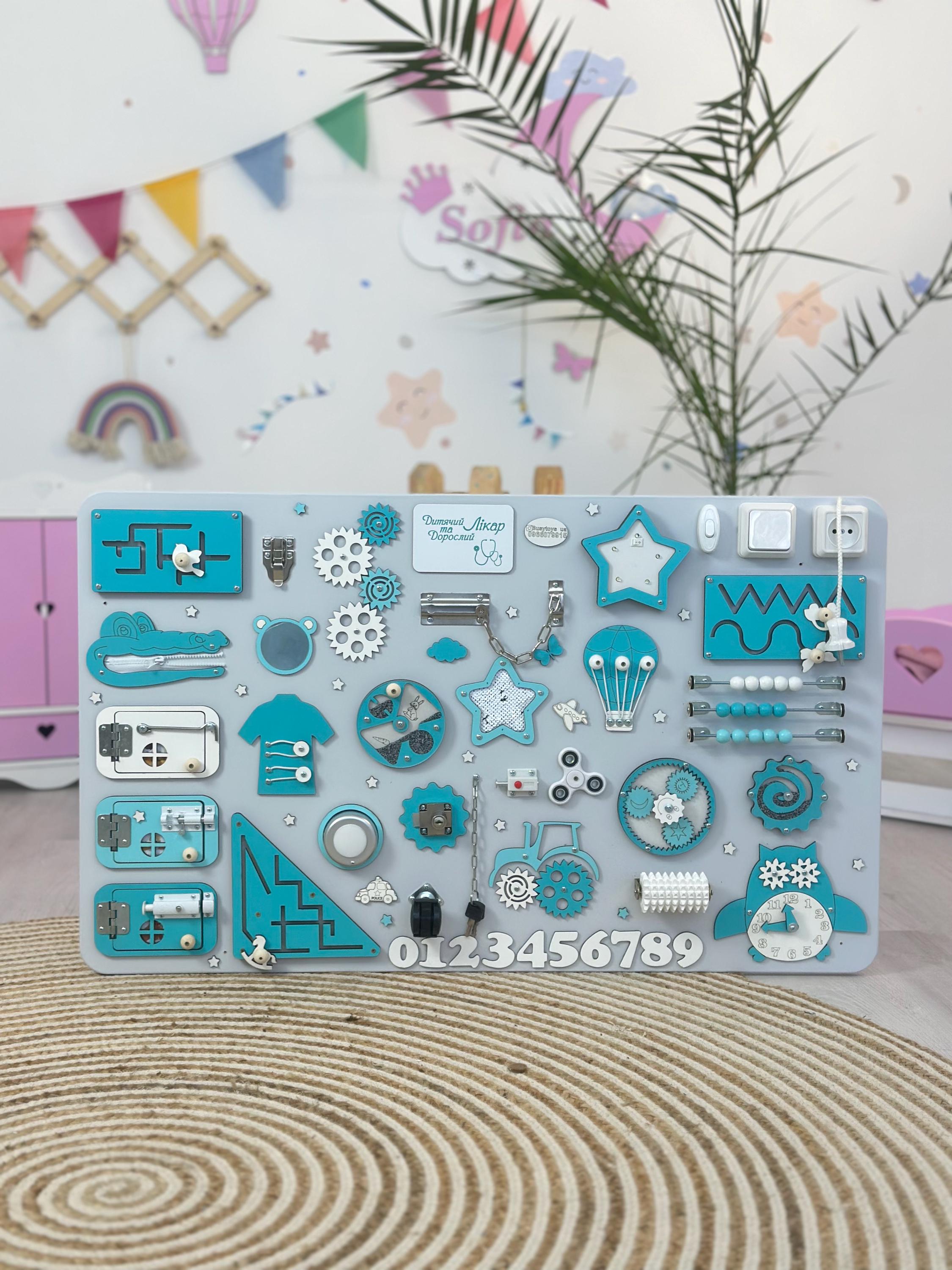 Fine Motor Board, Large Sensory Busy Board, Educational Fidget Toy ...