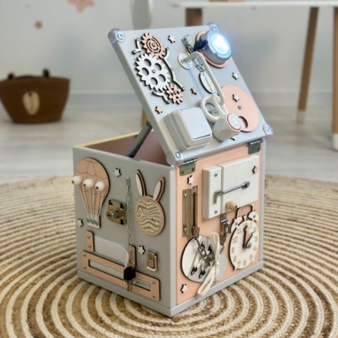 Montessori Busy Cube, Educational Sensory Toy, Personalized Learning ...