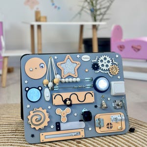 Wooden Fine Motor Board, Montessori Busy Board, Child Activity Board ...