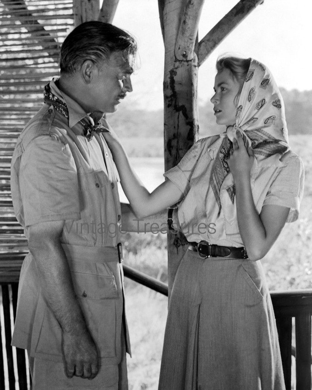 Grace Kelly and Clark Gable in Mogambo - Etsy