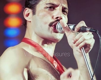 Freddie Mercury Singing Poster - Etsy