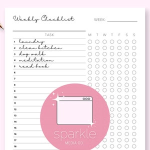 Weekly Tracker Printable, Habit Tracker Template, Routine Tracker, 7 ...