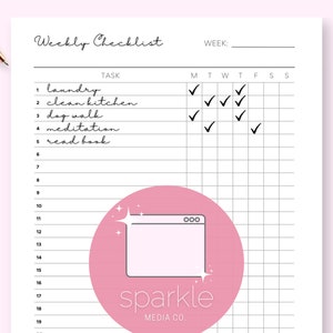 Weekly Tracker Printable, Habit Tracker Template, Routine Tracker, 7 ...
