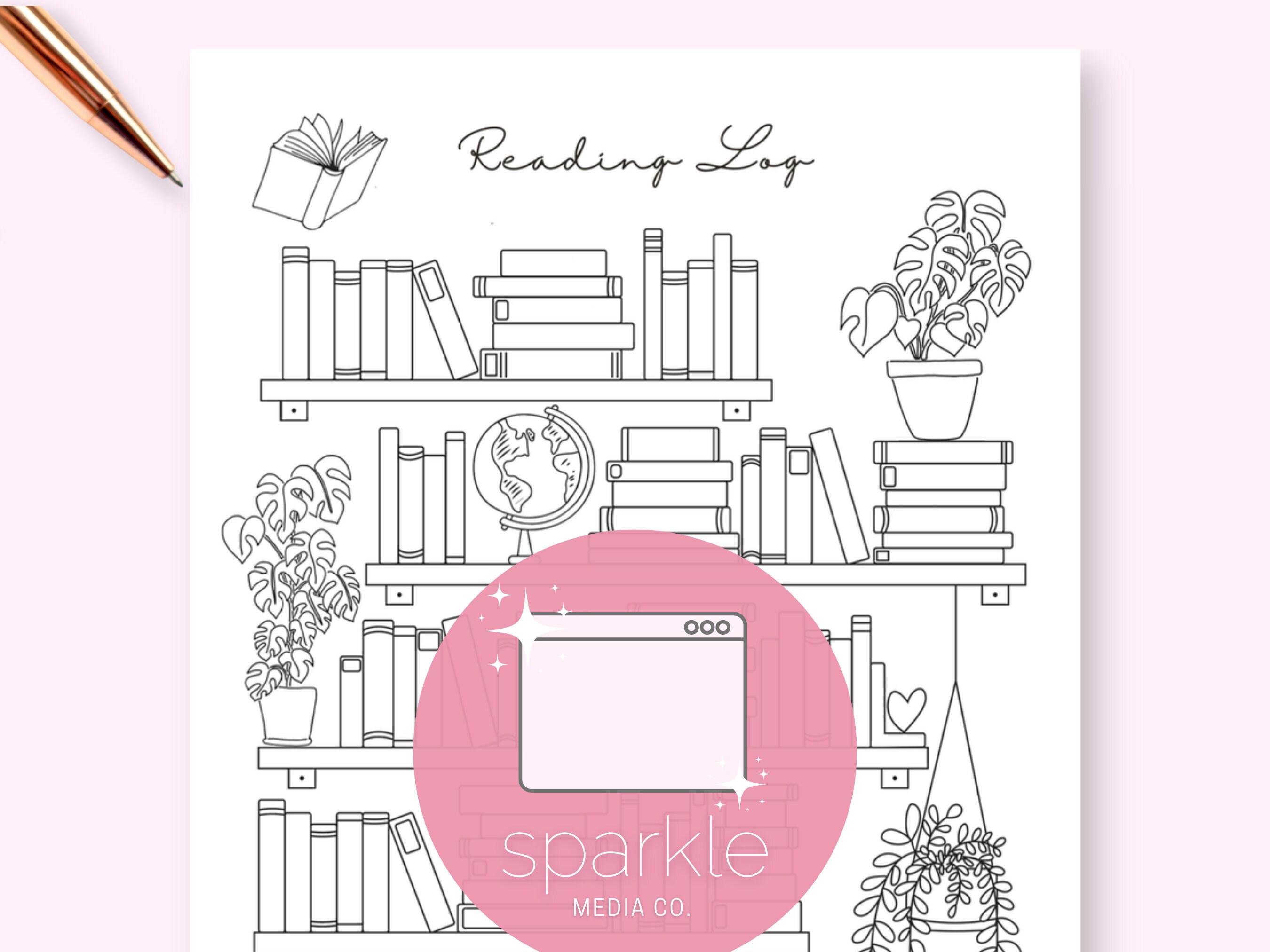 Book Tracker Printable, Bookshelf Reading Log, Books I've Read, Yearly ...