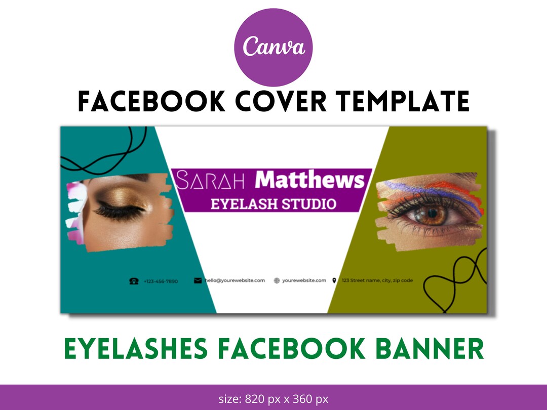 Eyelash Facebook Cover | Facebook Banner | Template Facebook | Template ...