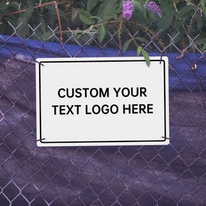 Custom Metal Sign, Personalized Outdoor Sign With Text Logo, Custom ...