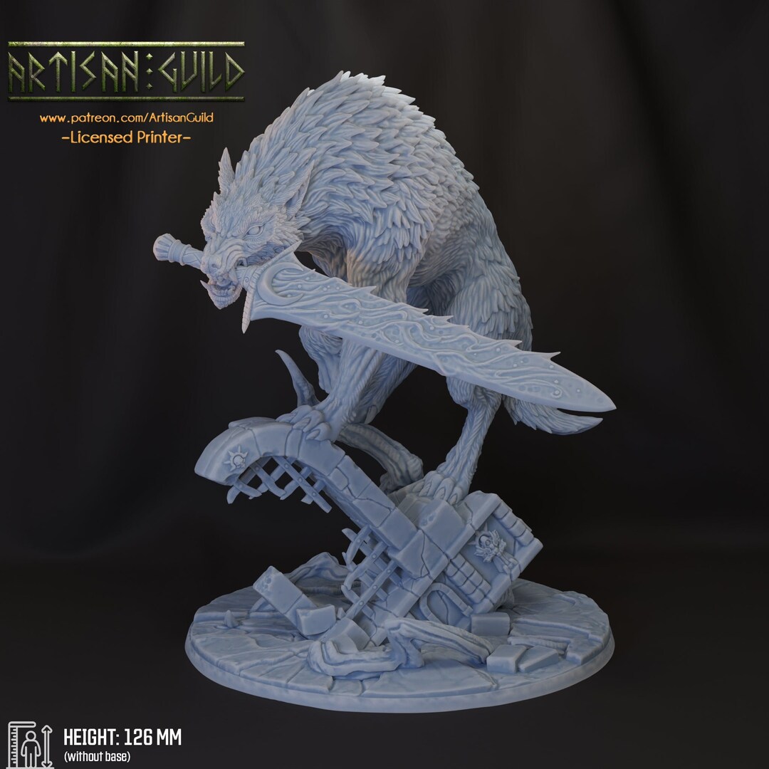 The Old Wolf Fenrir 2 Variants Artisan Guild 32mm Dnd, Pathfinder ...