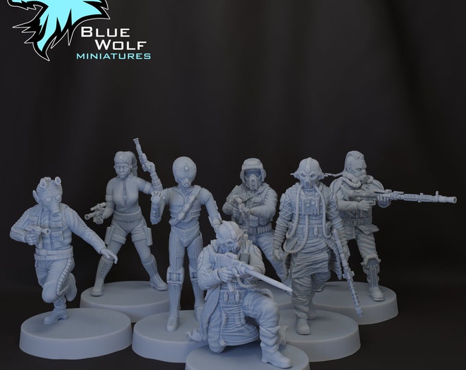 Smuggler 7 Variants Blue Wolf Miniatures 1:48 Scale 35mm Dnd ...
