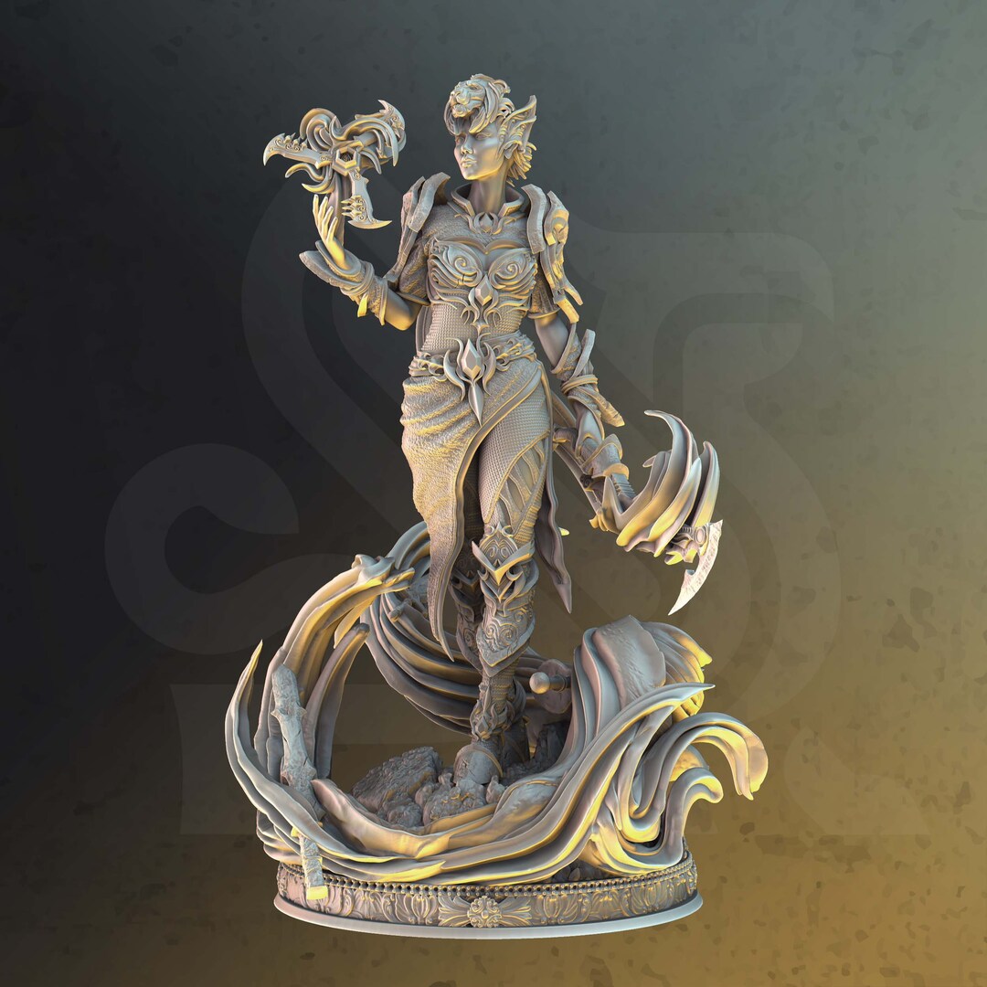 Elven Spellsword Rylena DM Stash 32mm Dnd, Pathfinder, TTRPG - Etsy