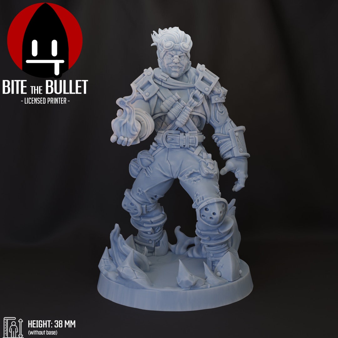 Genasi Artificer Bite the Bullet 35mm Dnd Pathfinder - Etsy