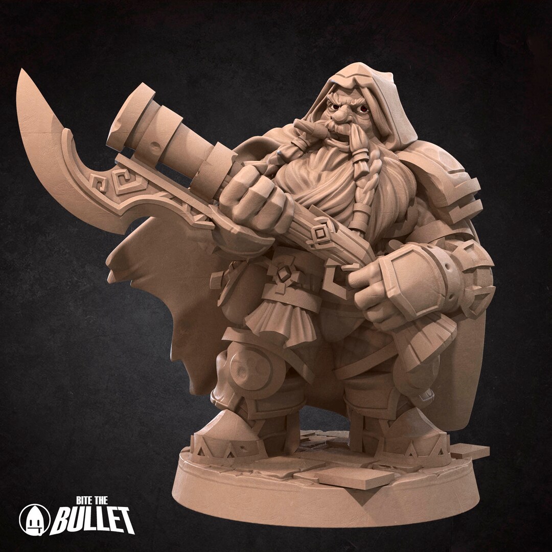 Dwarf Rifleman Bite the Bullet 35mm Dnd, Pathfinder, TTRPG - Etsy