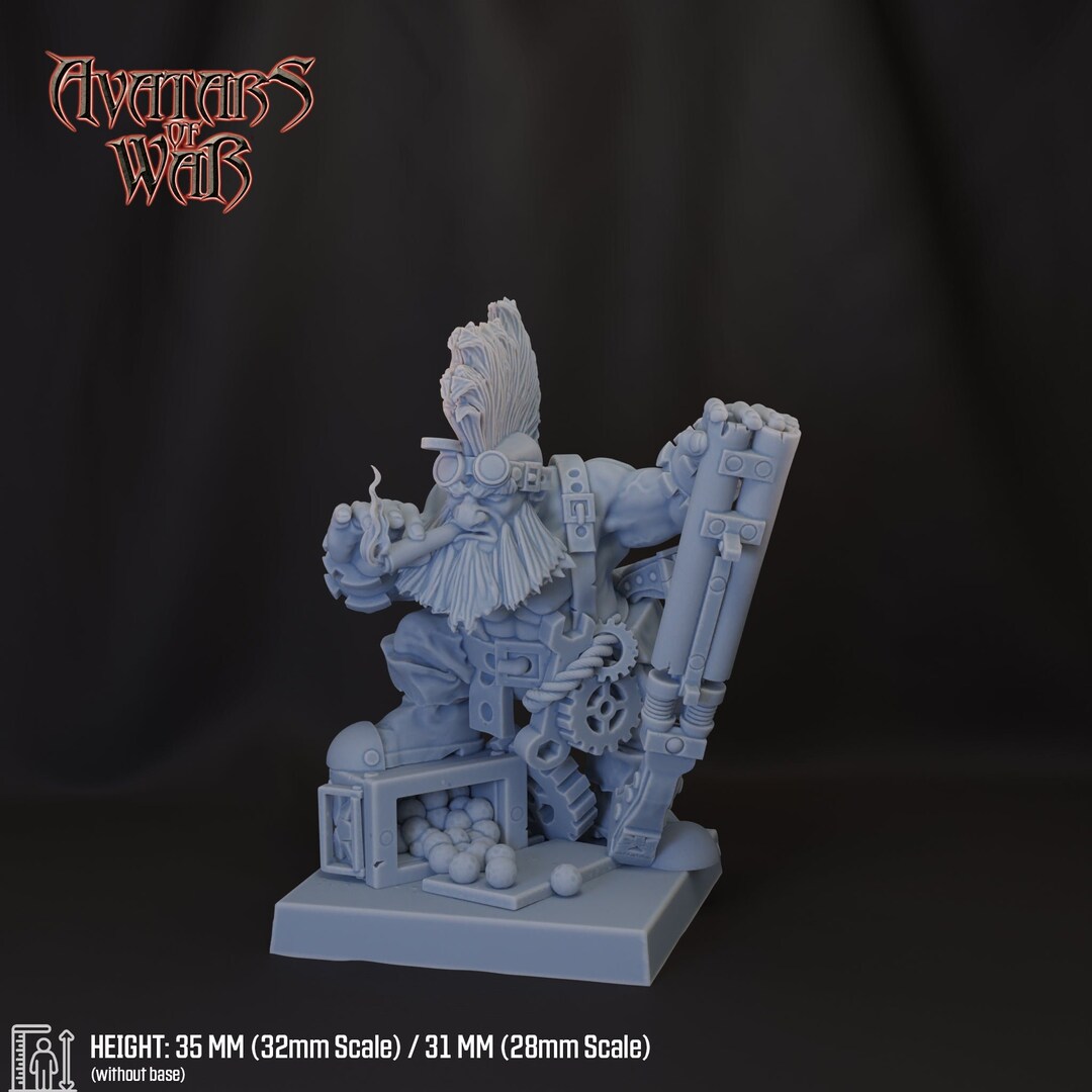 Dwarf Engineer 3 Variants Avatars of War 32mm Dnd, Pathfinder, TTRPG ...