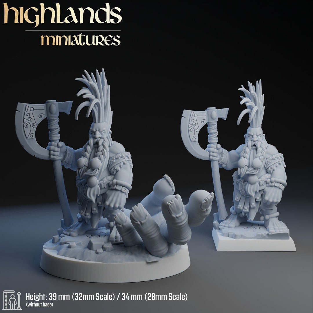 Dwarf Giantseeker Hero 2 Variants Highlands Miniatures - Etsy