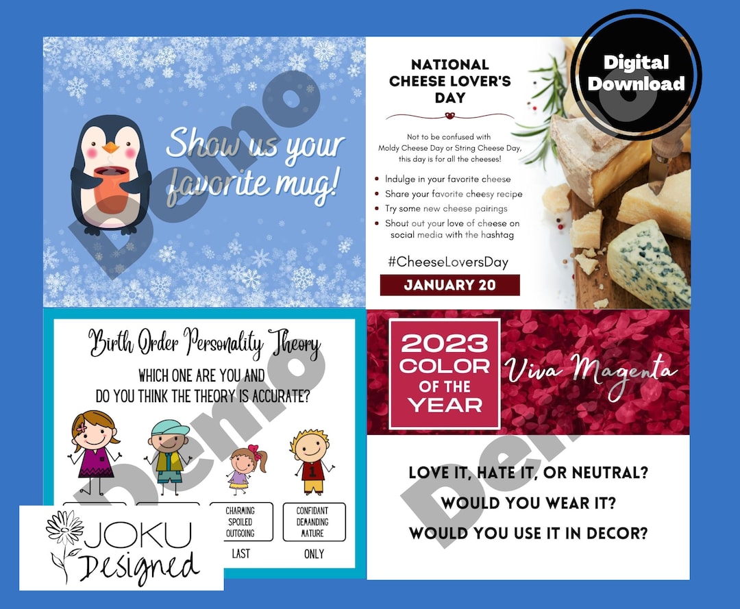 January Graphics for Engagement, Social Media Posts, Classroom ...