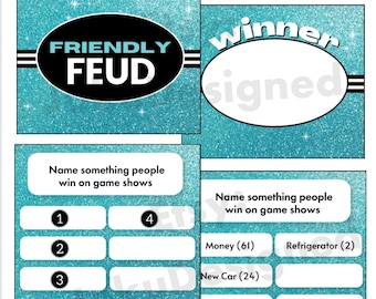 Friendly Feud Game Graphics Images (purple) - Etsy
