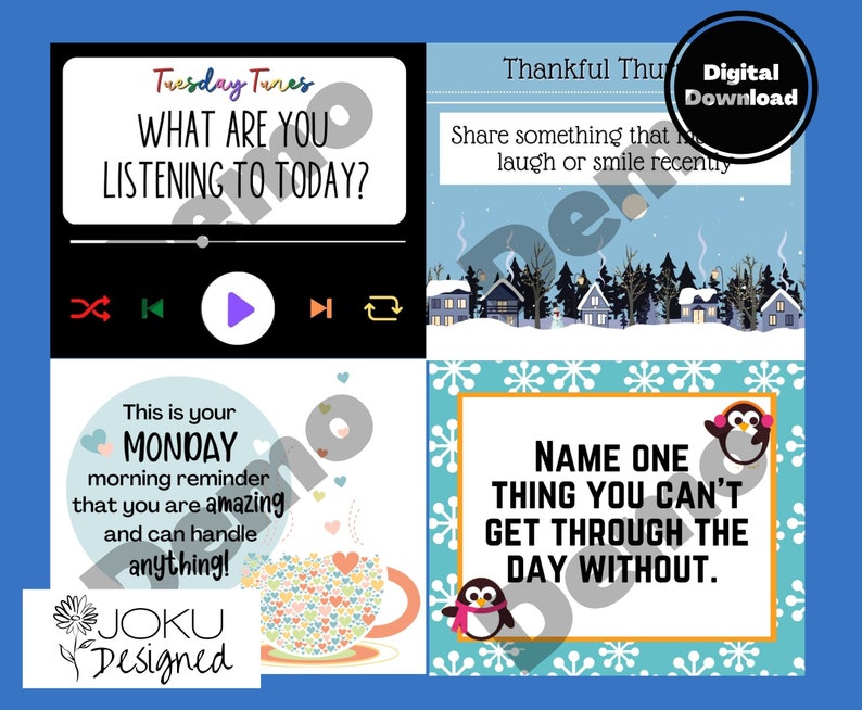 January Graphics for Engagement, Social Media Posts, Classroom ...
