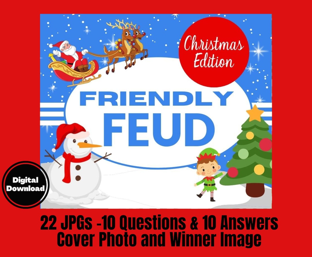Christmas Friendly Feud Game Graphics Images, Social Media, Smart Board ...