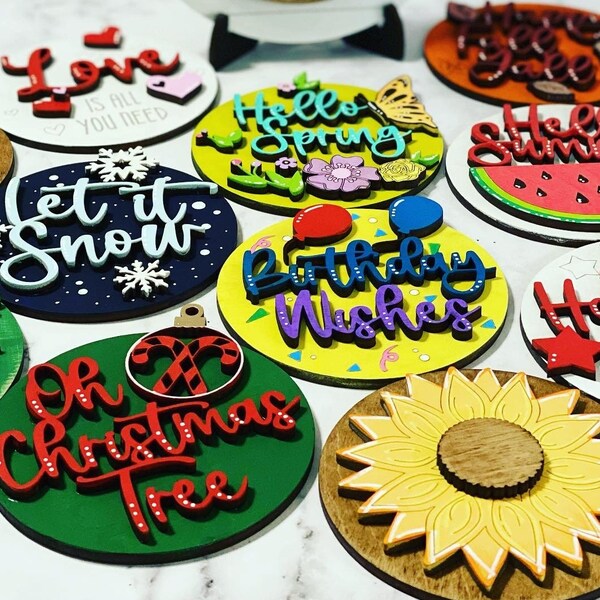 Interchangeable Holiday Signs - Etsy