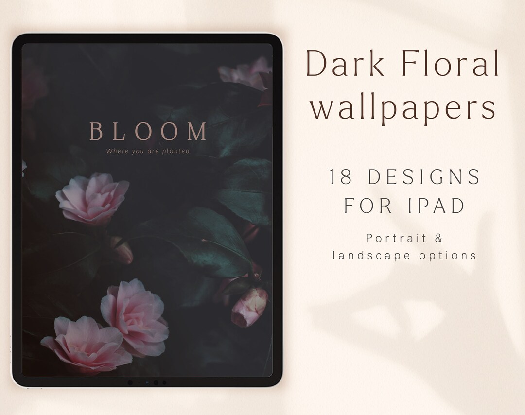 Maximalist Botanical iPad Wallpaper Pack Dark Academia Aesthetic - Etsy