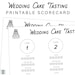 Wedding Cake Tasting Score Card Print Out - Instant Download - for ...