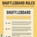 Printable Shuffleboard Table Rules - Ready to Hang, Frame, Etc! - Print ...