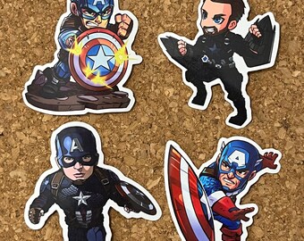 Captain America Sticker Pack - Etsy