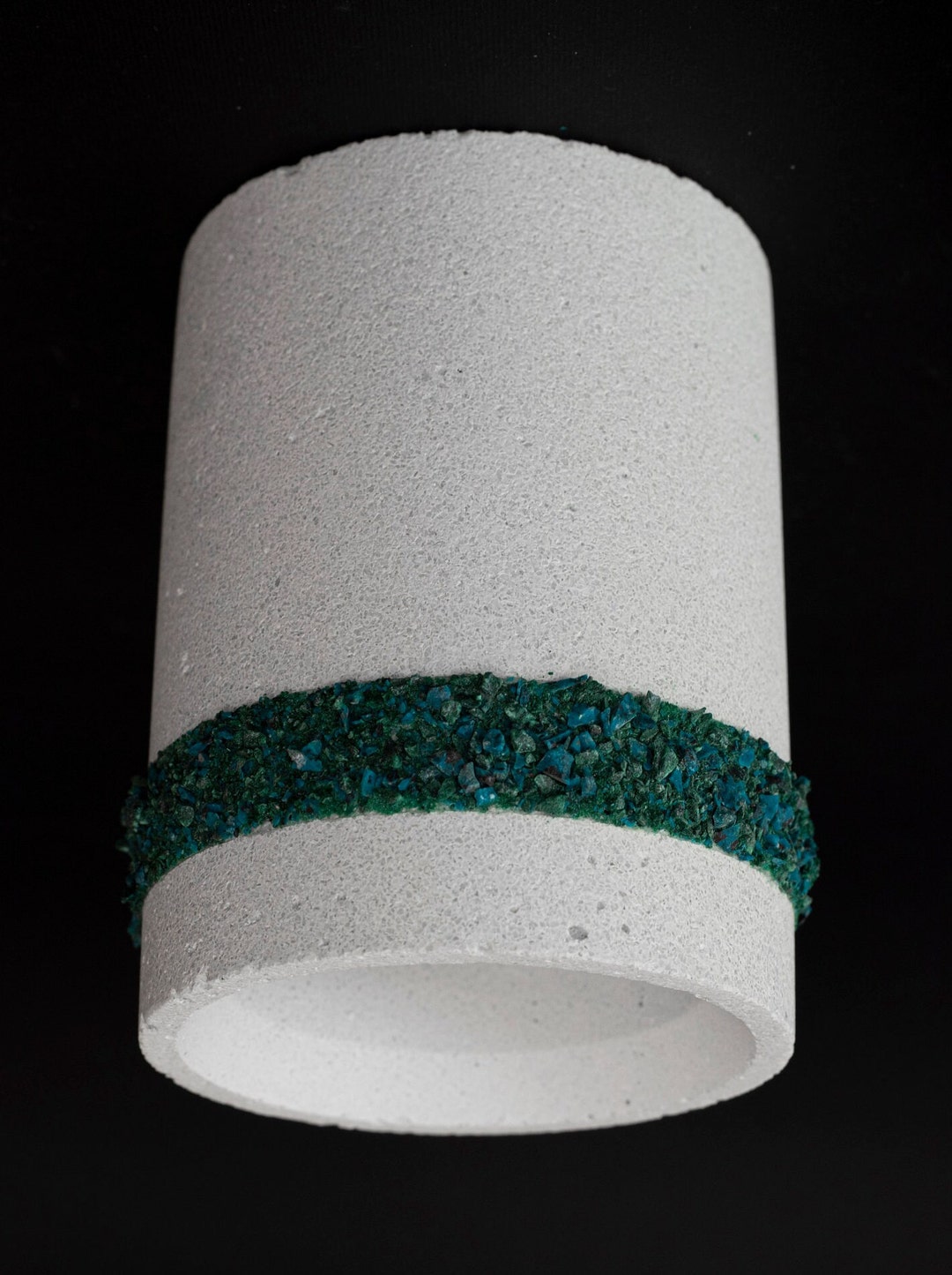 Handcrafted Malachite Concrete Ceiling Lamp - Modern Downlight Accent ...