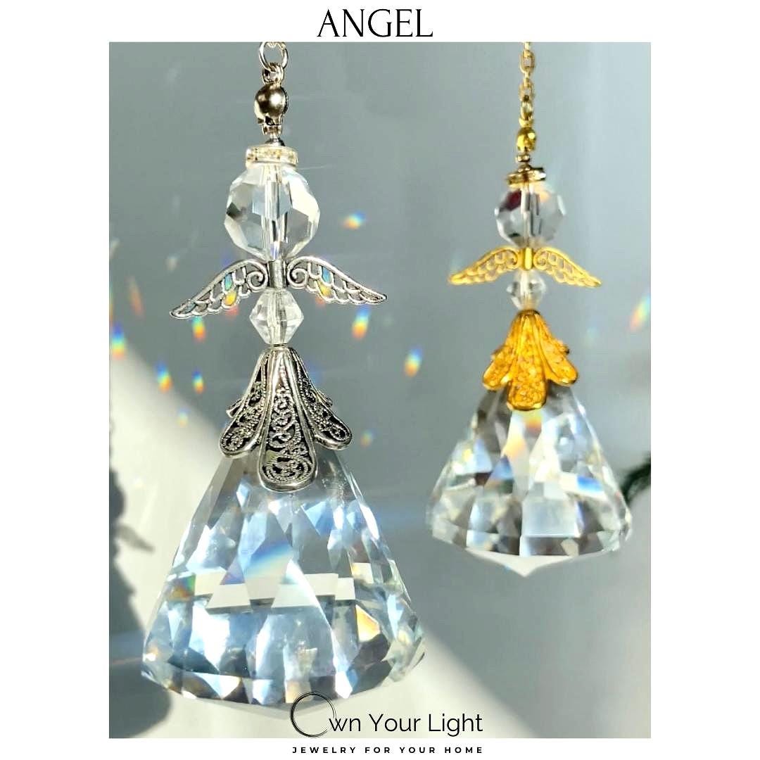 Big Angel Suncatcher, Rainbow Maker Window Hanging, Light Catcher ...