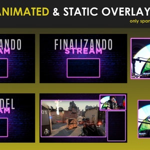 Animated & Static Overlays NEON for Streams - Etsy