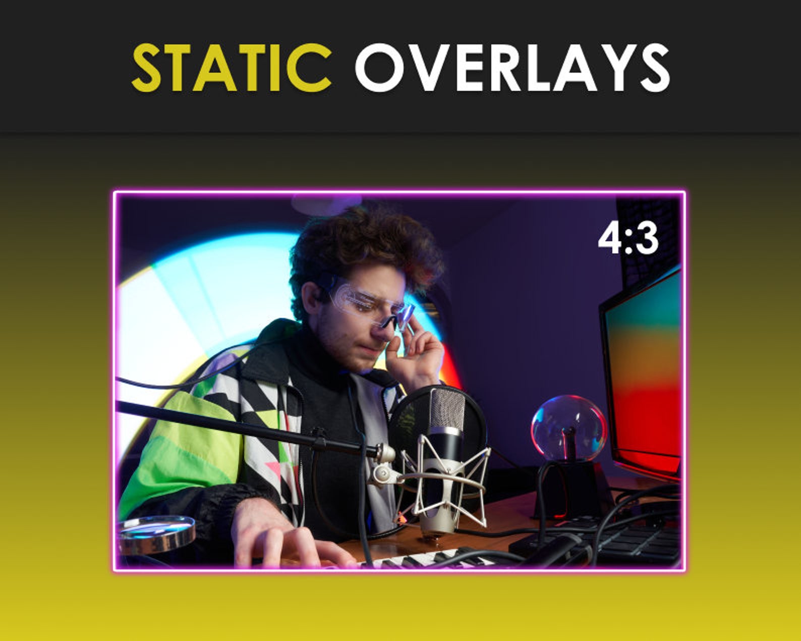 Animated & Static Overlays NEON for Streams - Etsy