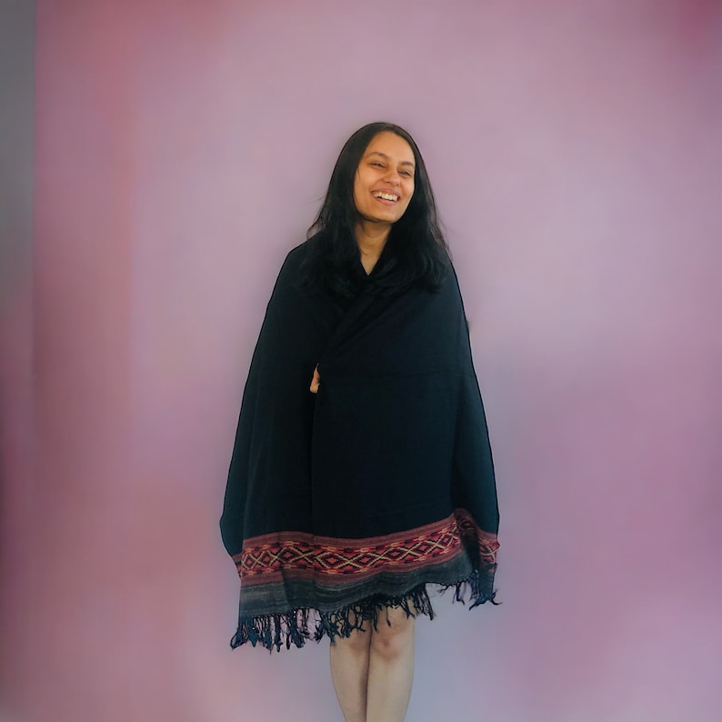 Himalayan Kinnauri Shawl - Pure Sheep and Yak Wool From Kashmir. Scarf ...
