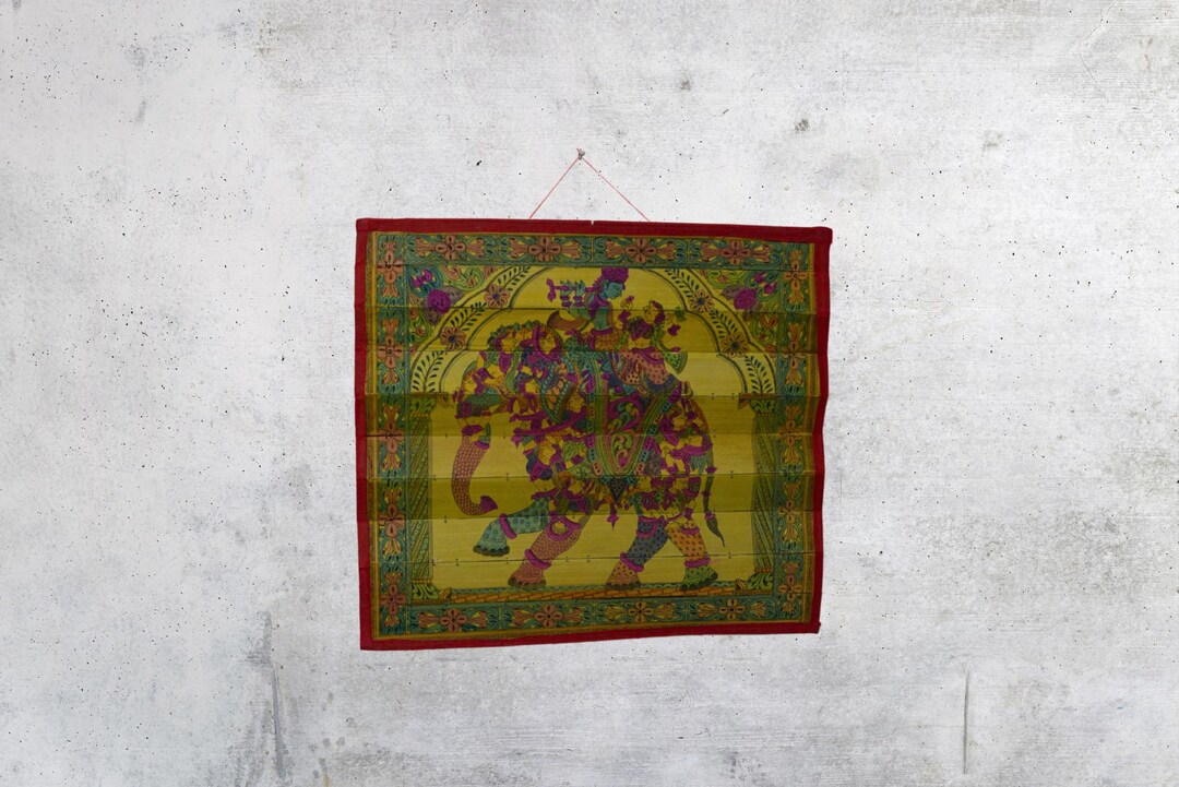Majestic Elephant Pattachitra Palm Leaf Painting | Hand-etched Odisha ...